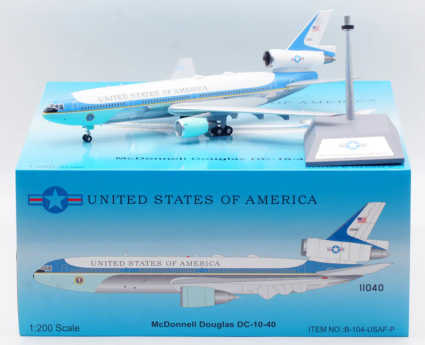 Collectible Diecast Aircraft Model McDonnell Douglas DC-10-40 B-104 ...